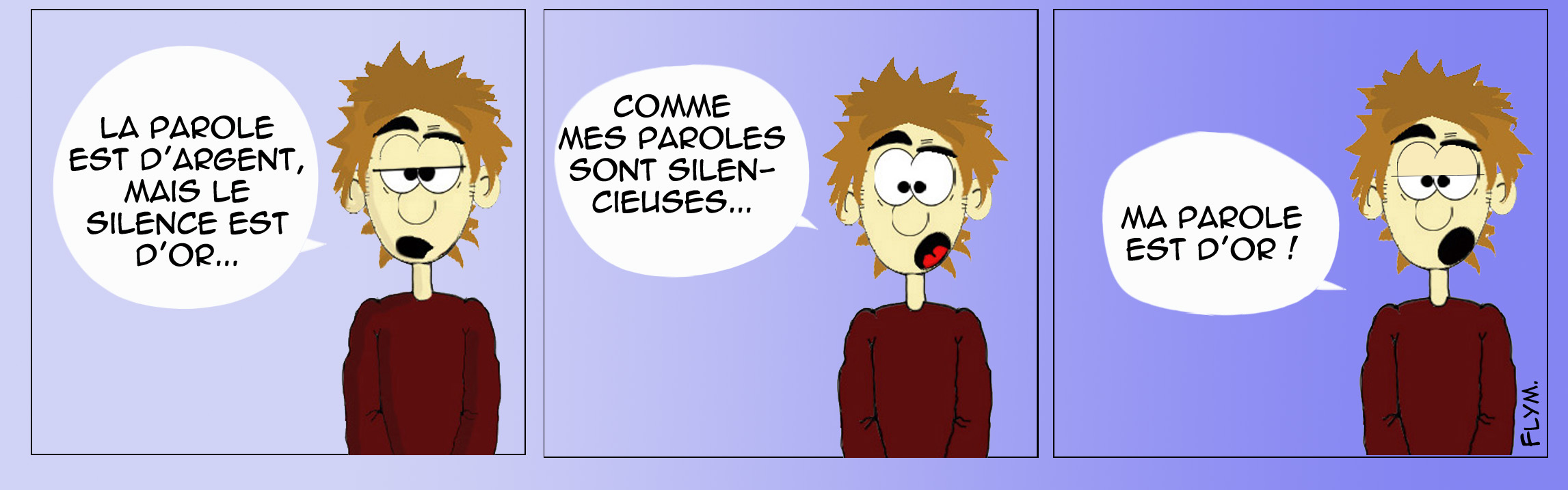 strip parole - Flym, dessin d'humour, blog bd humour, humour noir