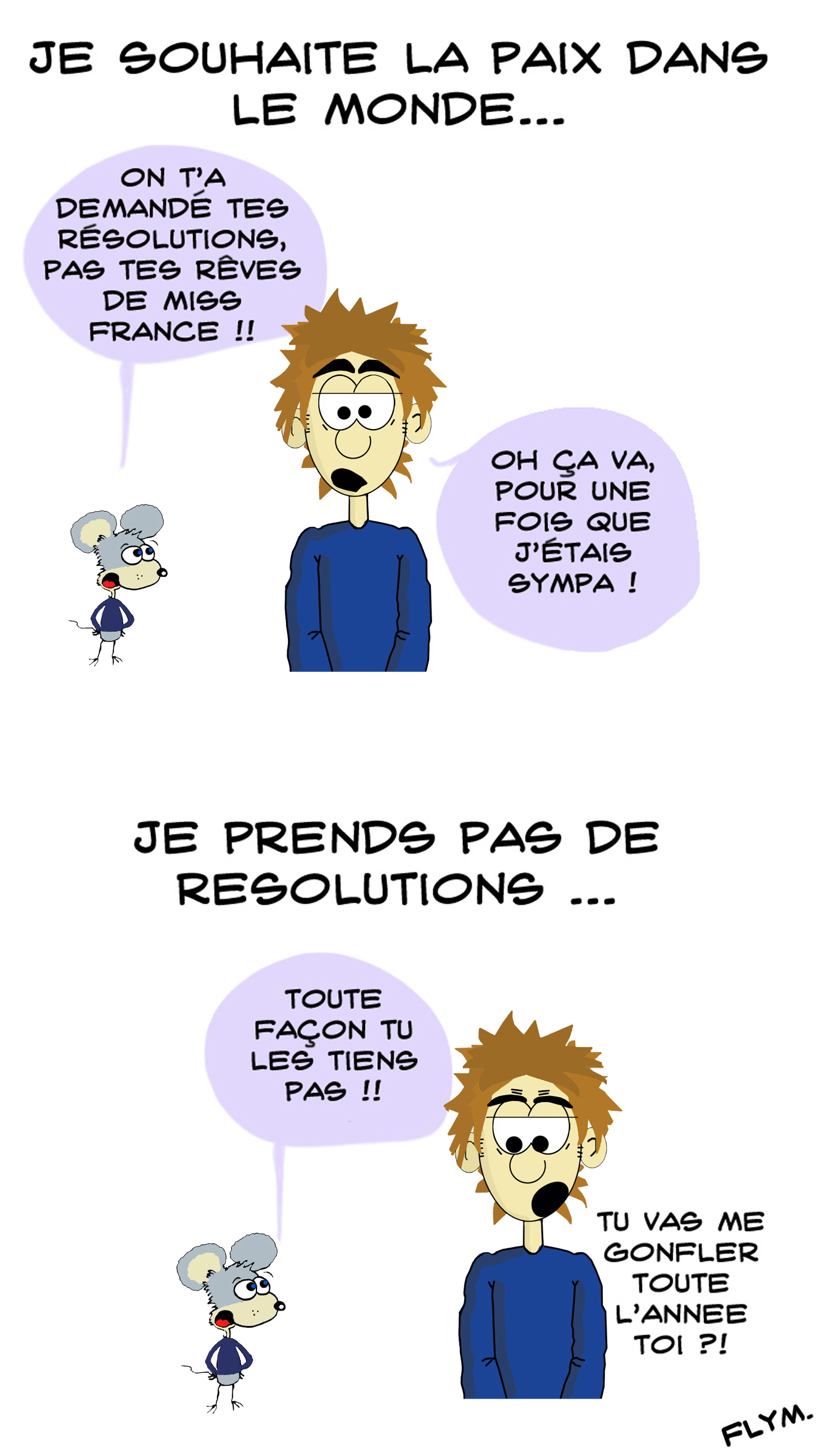 Les bonnes résolutions #1 - Flym, dessin d'humour, blog bd humour ...