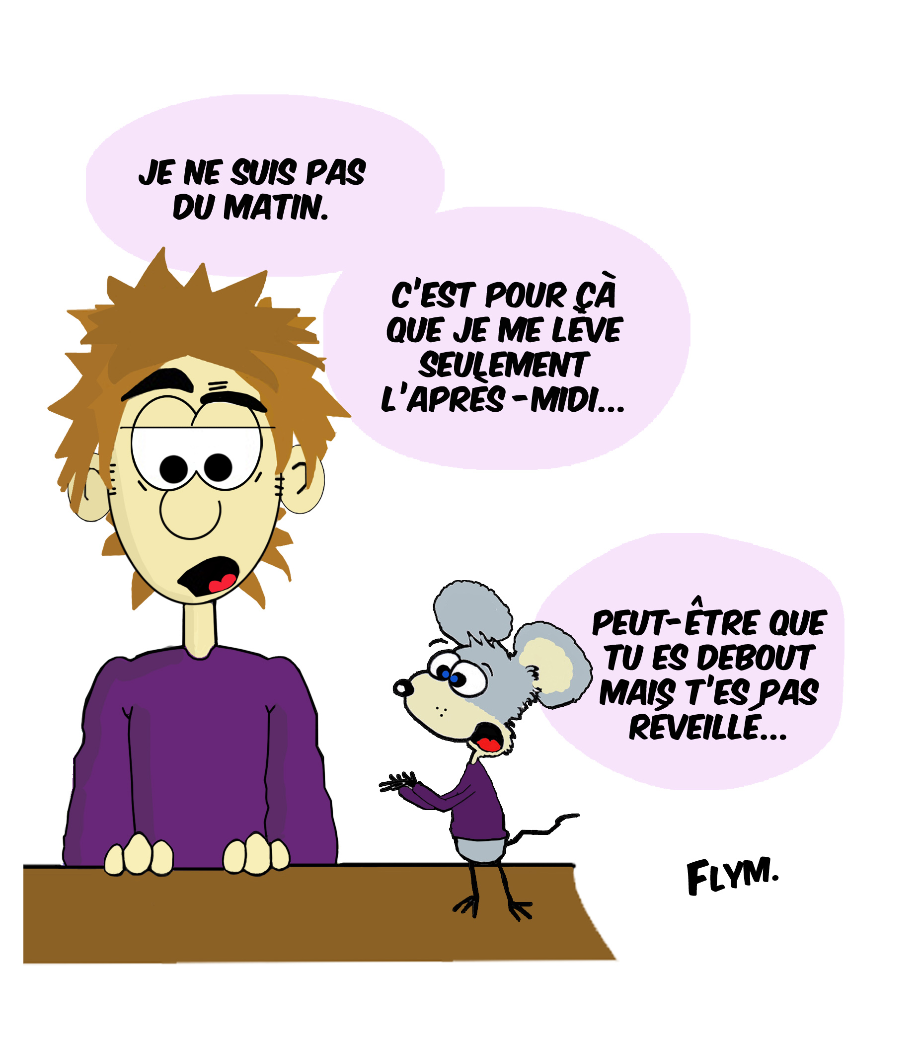 humour reveil - Flym, dessin d'humour, blog bd humour, humour noir